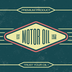 Vintage gasoline sign retro template Royalty Free Vector