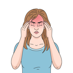 Anger rage headache concept Royalty Free Vector Image
