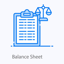 Balance sheet Royalty Free Vector Image - VectorStock