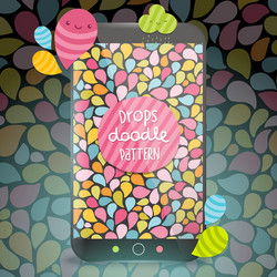 Doodle color drops seamless pattern Royalty Free Vector