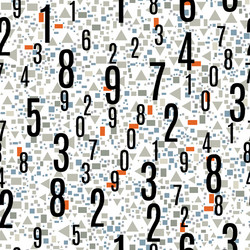 Seamless pattern with the numbers Royalty Free Vector Image