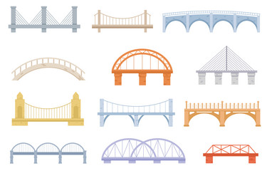 Set of bridges Royalty Free Vector Image - VectorStock