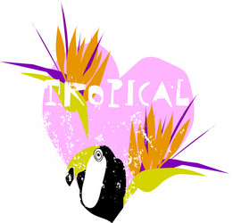 Tropical cartoon jungle Royalty Free Vector Image