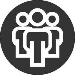 Group person icon stop team people isolated logo Vector Image