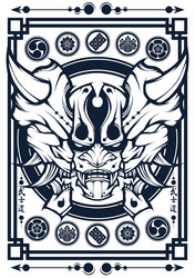 Hannya mask design Royalty Free Vector Image - VectorStock