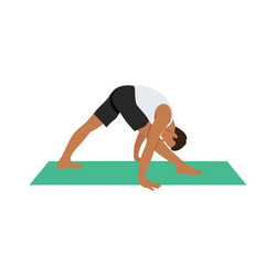 Intense side stretch pose parsvottanasana exercise