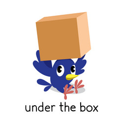 English prepositions of place for children Vector Image