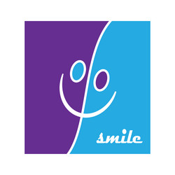Smile logo simple template design Royalty Free Vector Image