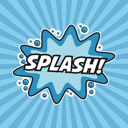 Splash comic expression word Royalty Free Vector Image