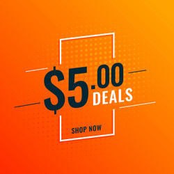 Crazy five dollar deal banner Royalty Free Vector Image
