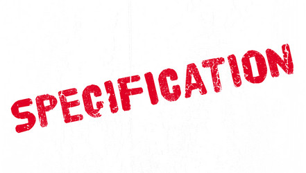 Specification rubber stamp Royalty Free Vector Image