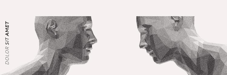 Two opponents facing each other conflict Vector Image