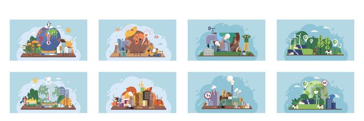 Global warming climate change plastic pollution Vector Image