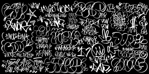 Graffiti tags lettering Royalty Free Vector Image