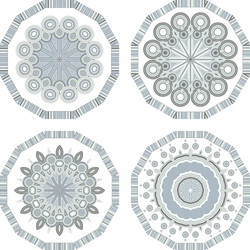 Holy week round icons Royalty Free Vector Image