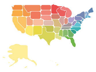 USA Map Simplified Vector Images (over 920)