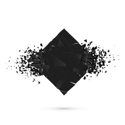 Black square destruction shapes Royalty Free Vector Image