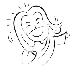 Cute jesus christ line art for print Royalty Free Vector