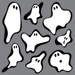 Ghosts symbols Royalty Free Vector Image - VectorStock