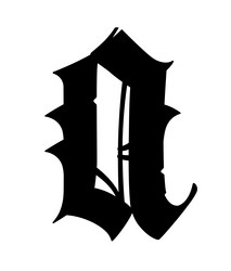 Letter a in gothic style alphabet symbol Vector Image