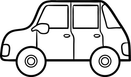 Coloring book for kids car Royalty Free Vector Image
