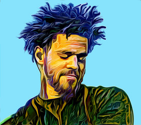 Portrait of handsome man graphic style Royalty Free Vector