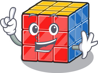 Cute sneaky rubic cube cartoon character Vector Image