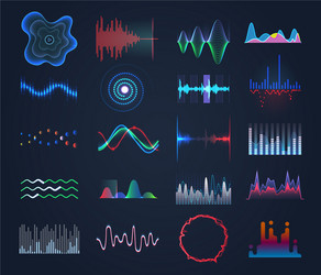 Sound wave music audio equalizer frequency Vector Image
