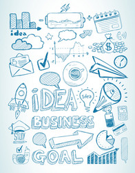 Business doodle set Royalty Free Vector Image - VectorStock