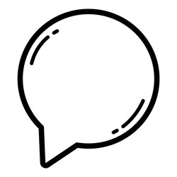 Callout note flat icon isolated on white Vector Image