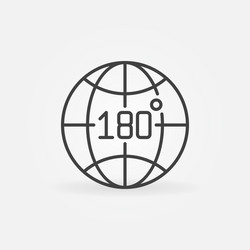 180 degrees graph linear concept icon Royalty Free Vector