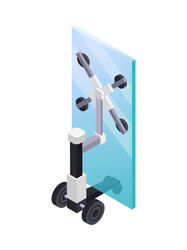 Glass production isometric collection Royalty Free Vector