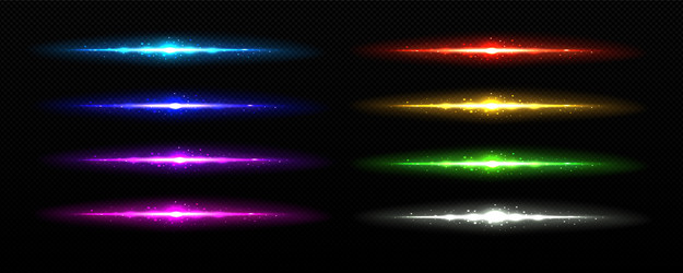 Horizontal sparkle divider line with glow effect Vector Image