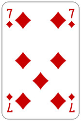 Poker playing card 7 spade Royalty Free Vector Image