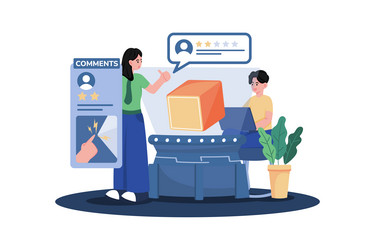 Fitness center using customer feedback to improve Vector Image