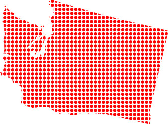 Red dot map of washington dc Royalty Free Vector Image