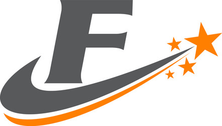 Star f initial logo Royalty Free Vector Image - VectorStock