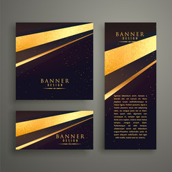 Elegant set of three premium banners or card Vector Image