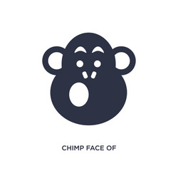 Chimp face brazil concept 2 colored icon Vector Image