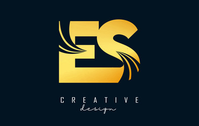 Es e s letter logo with creative shadow cut design