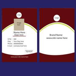 Professional id card design Royalty Free Vector Image