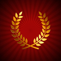 Award laurel wreath winner leaf label symbol Vector Image