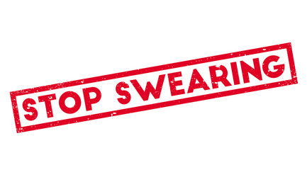 Stop swearing rubber stamp Royalty Free Vector Image