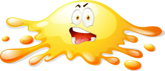 Orange splash with face Royalty Free Vector Image