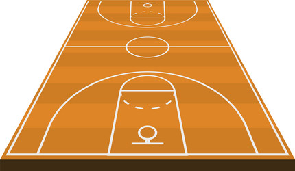 Basketball field diagram in flat style Royalty Free Vector