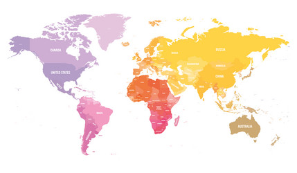 Europe Asia Map Labeled and Colored Vector Images (over 330)