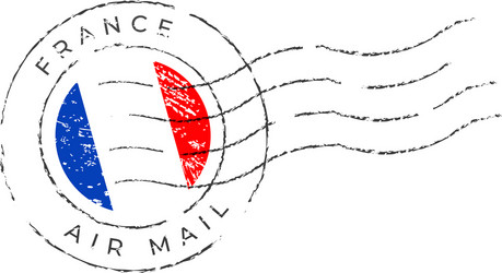 France postage mark national flag stamp Royalty Free Vector