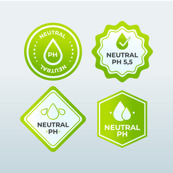 Gradient neutral ph labels Royalty Free Vector Image