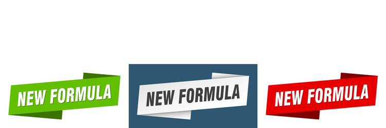 New formula ribbon isolated band sign Royalty Free Vector