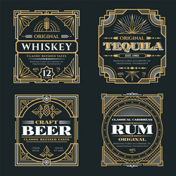 Vintage old rum label for bottle Royalty Free Vector Image